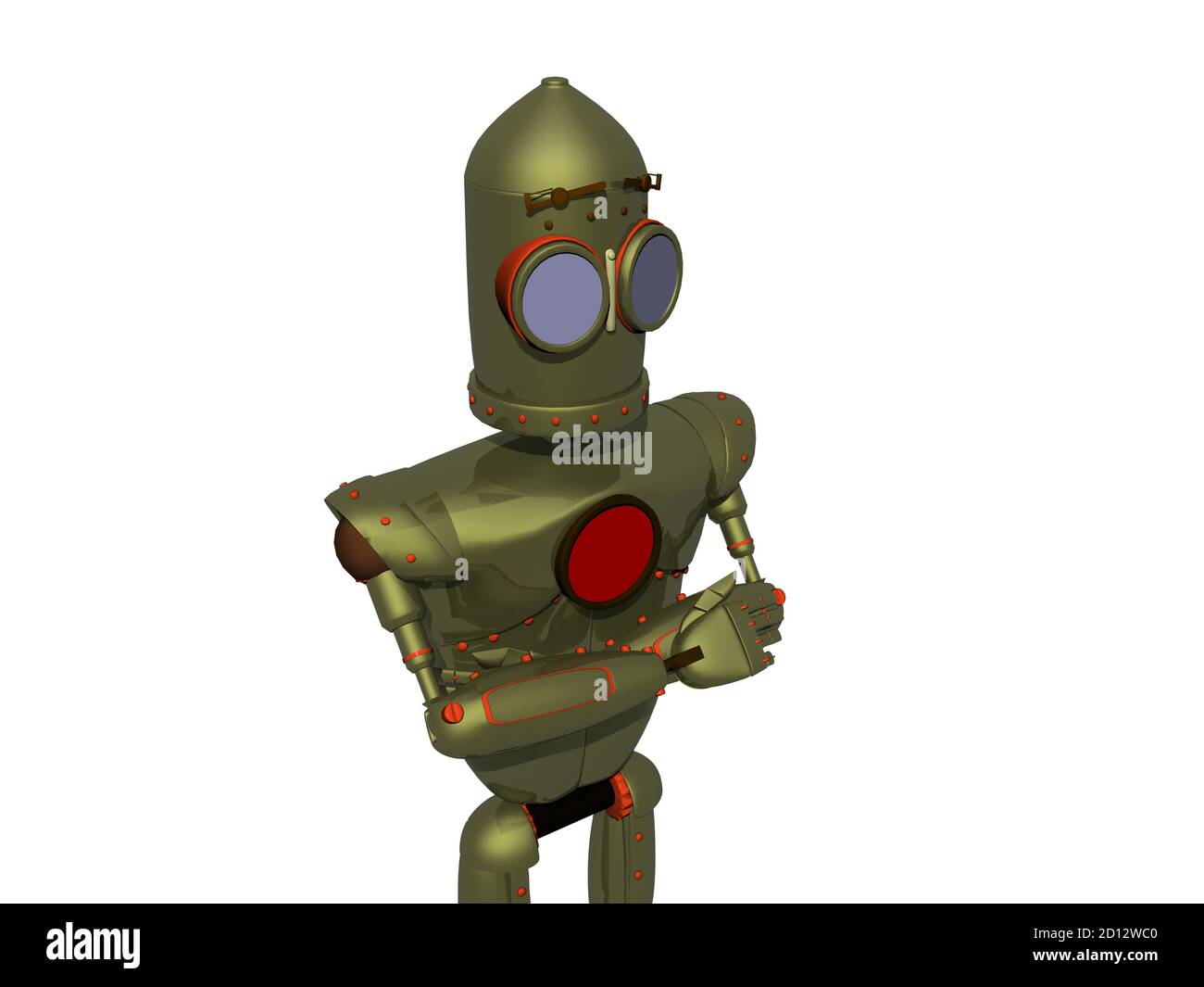 humanoid steel cartoon robot Stock Photo - Alamy