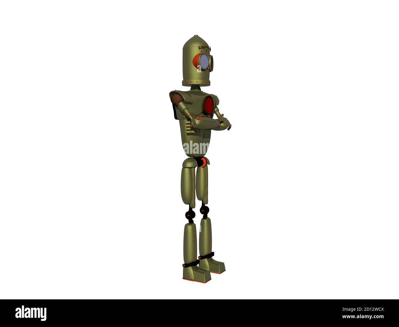 humanoid steel cartoon robot Stock Photo - Alamy