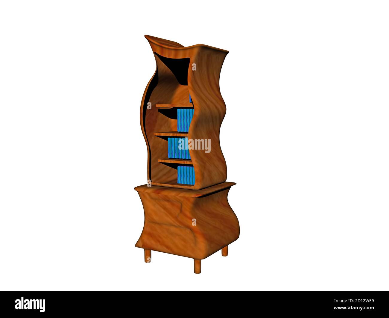 crooked cartoon books shelf Stock Photo - Alamy