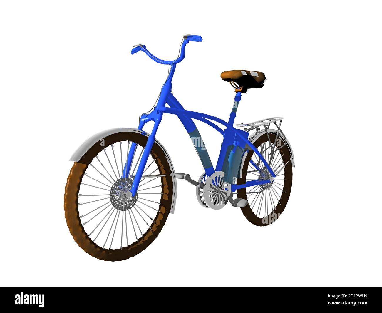 blue children's bike on the street Stock Photo - Alamy