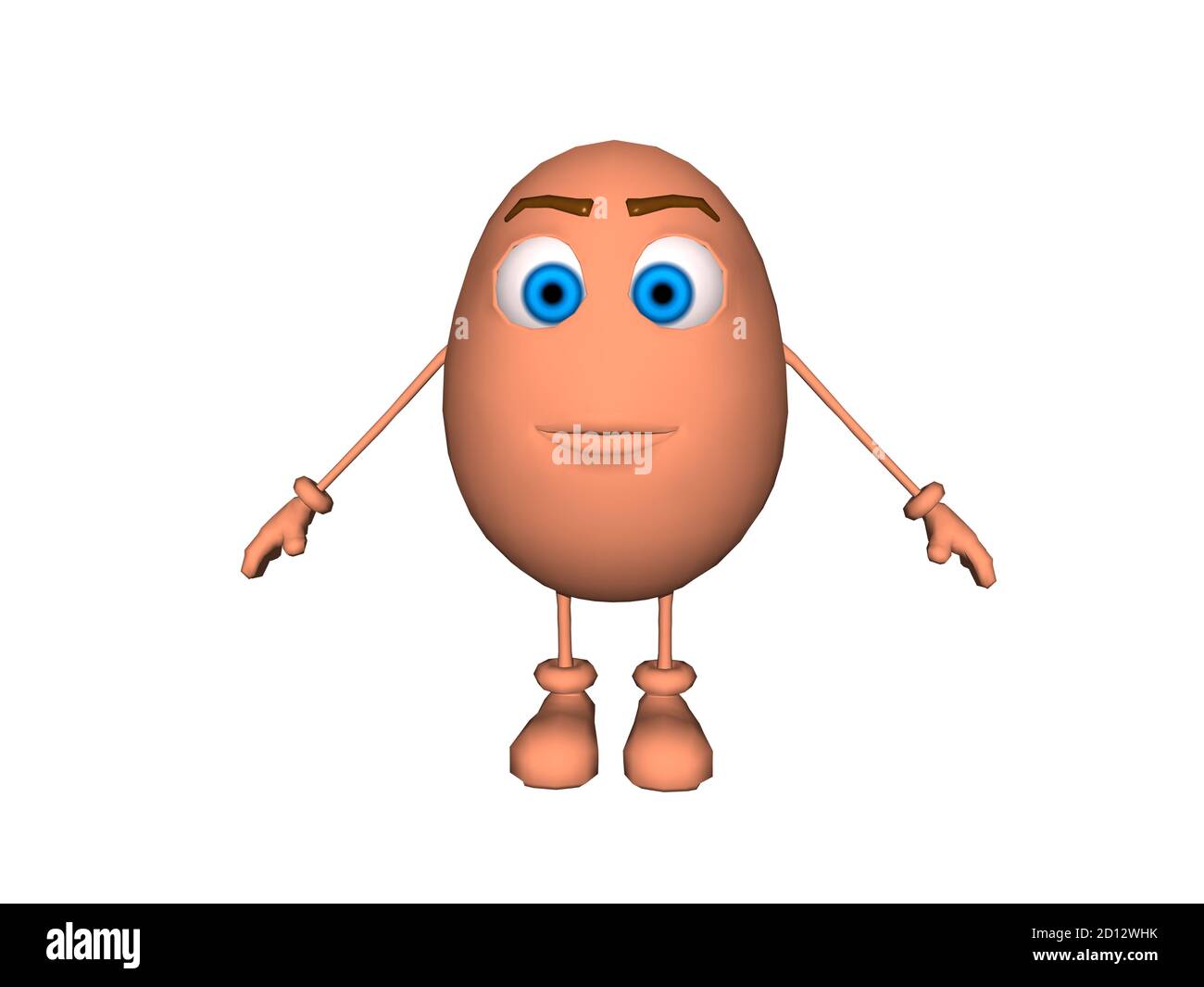 Cartoon egg with face and limbs Stock Photo - Alamy