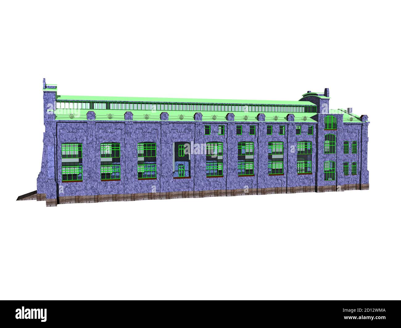Brick railway building Cut Out Stock Images & Pictures - Alamy