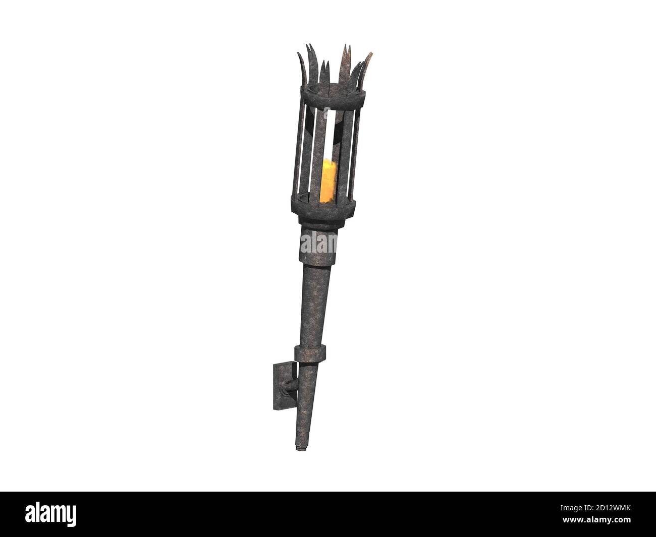 antique torch on the wall Stock Photo - Alamy