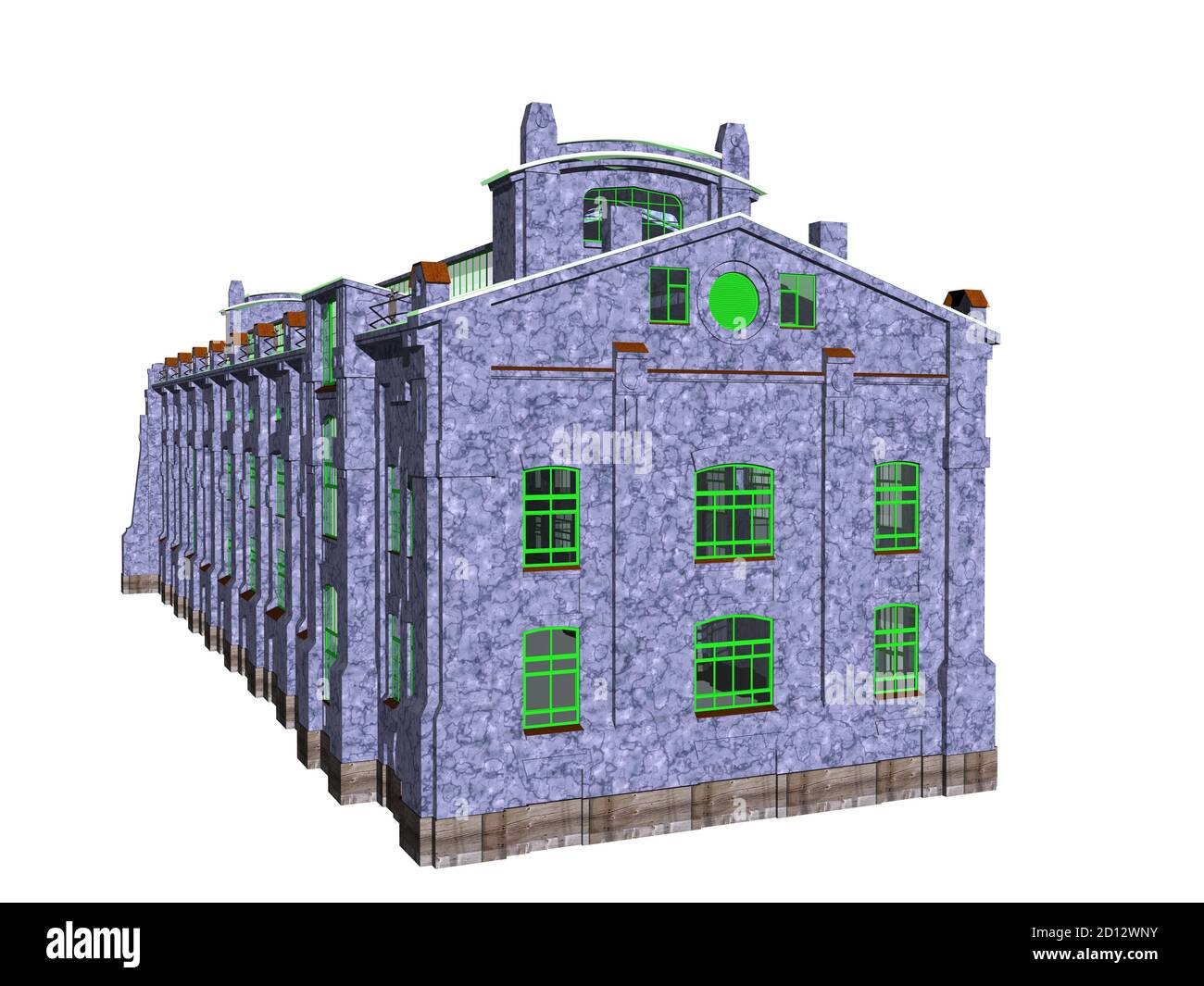Brick railway building Cut Out Stock Images & Pictures - Alamy