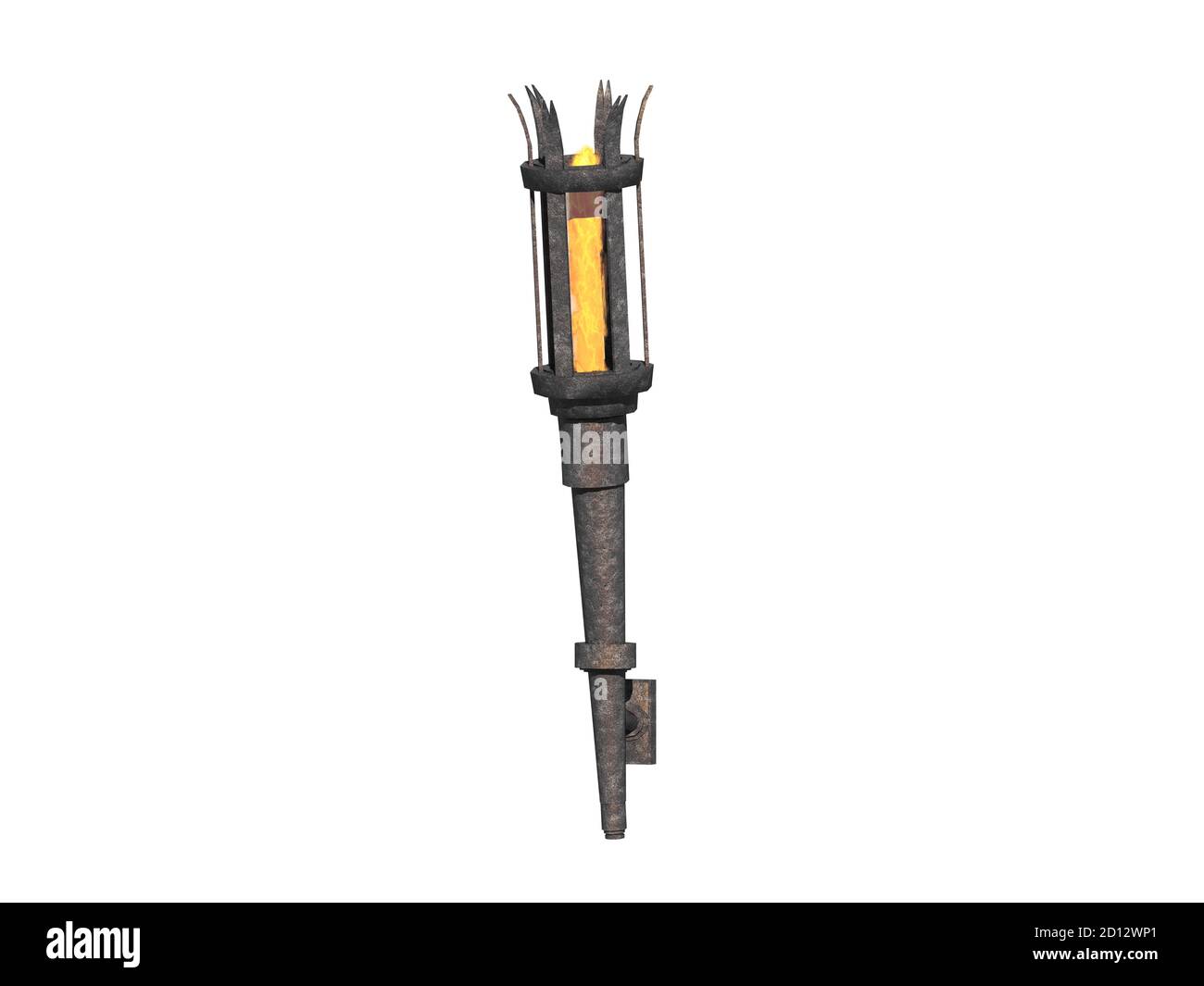 antique torch on the wall Stock Photo - Alamy