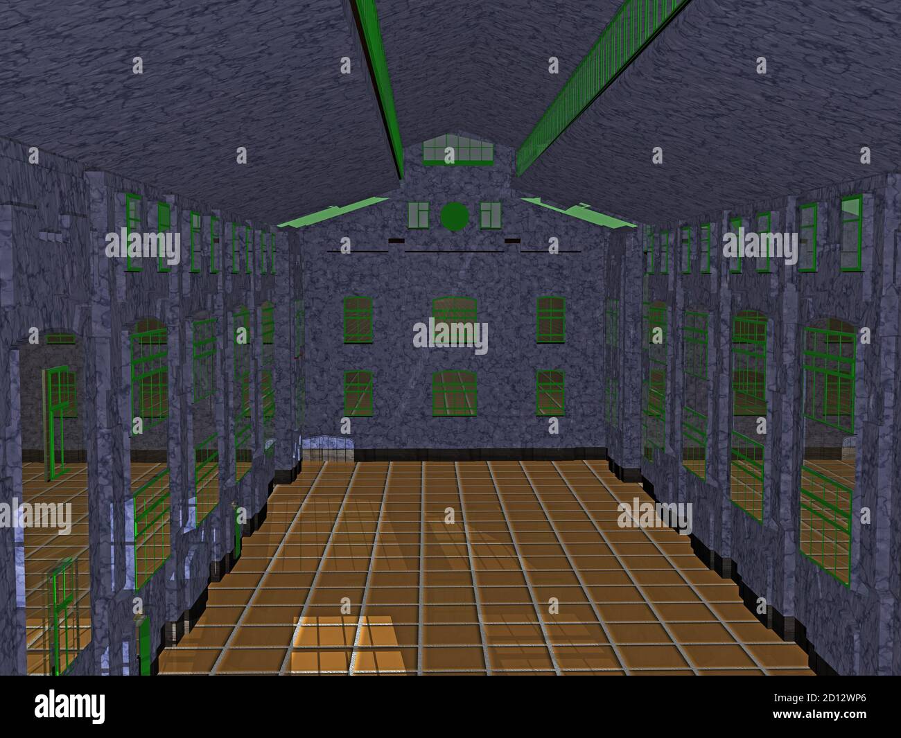 large station hall made of brick Stock Photo - Alamy