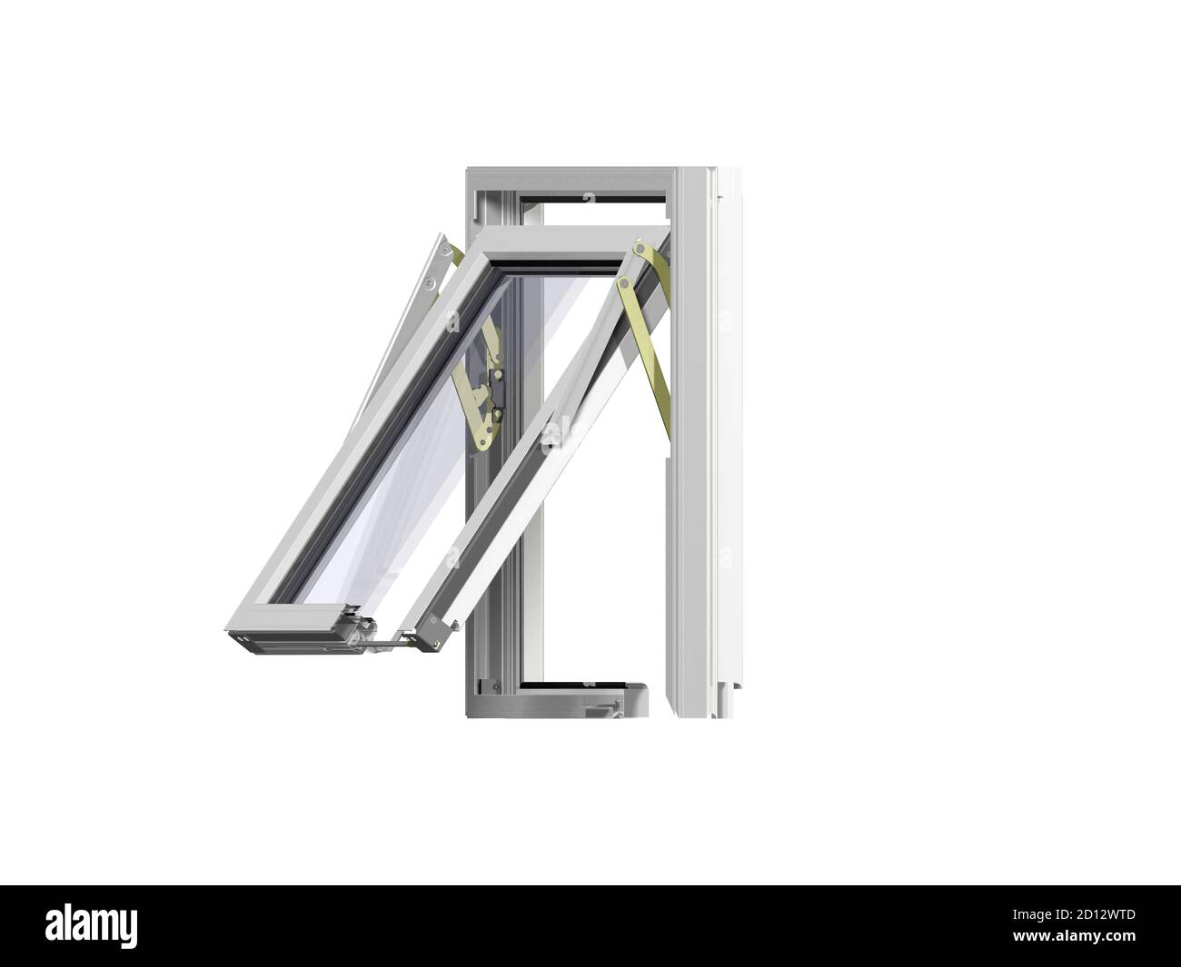 modern hinged insulating glass window Stock Photo - Alamy
