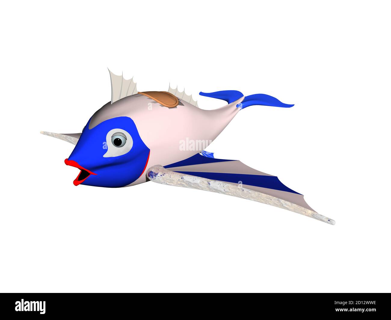 colorful flying cartoon fish Stock Photo - Alamy