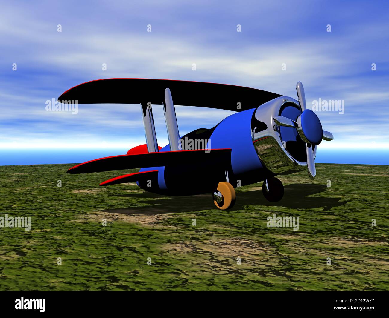 old biplane airplane with propeller Stock Photo - Alamy