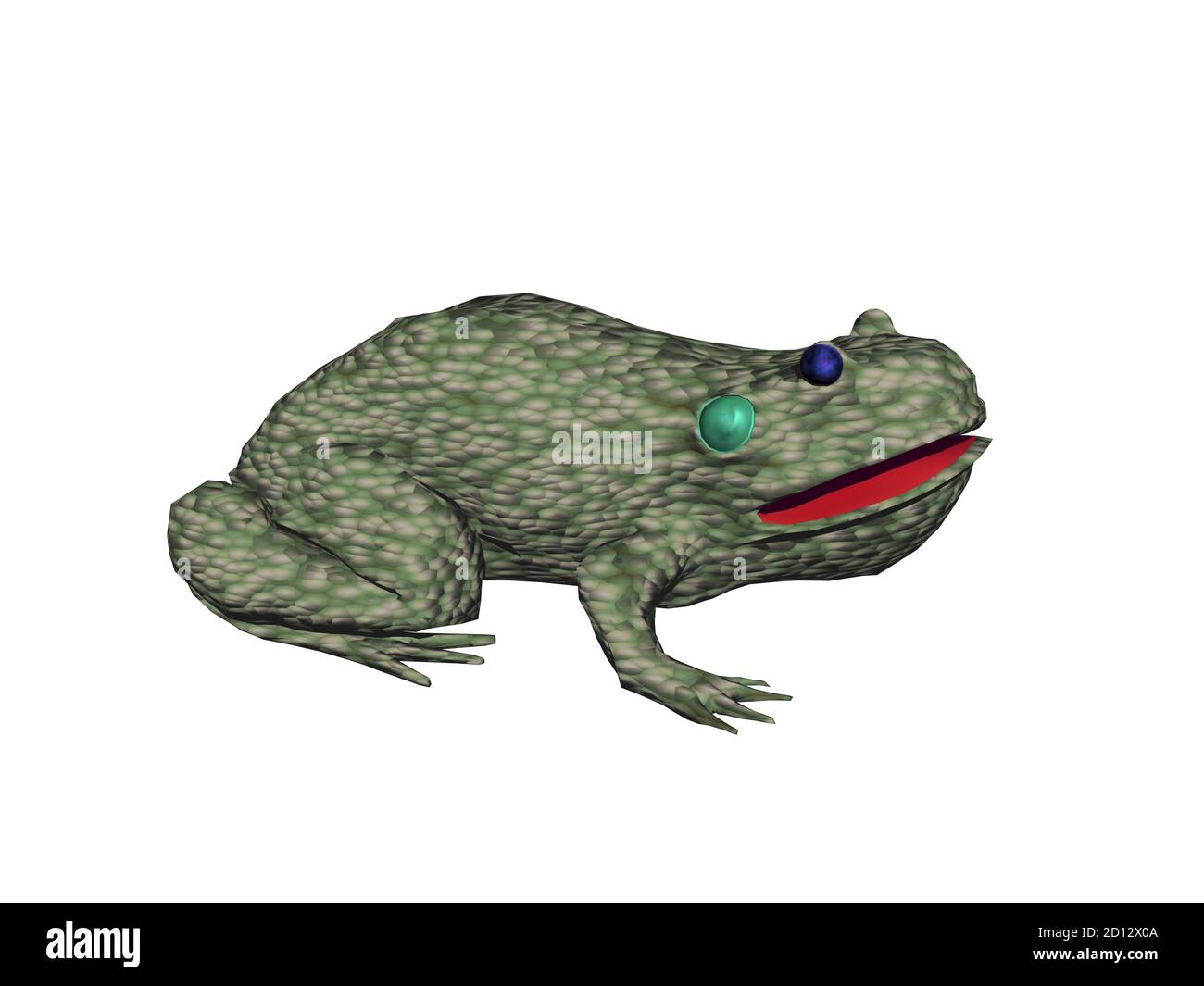 green toad with a large mouth Stock Photo - Alamy