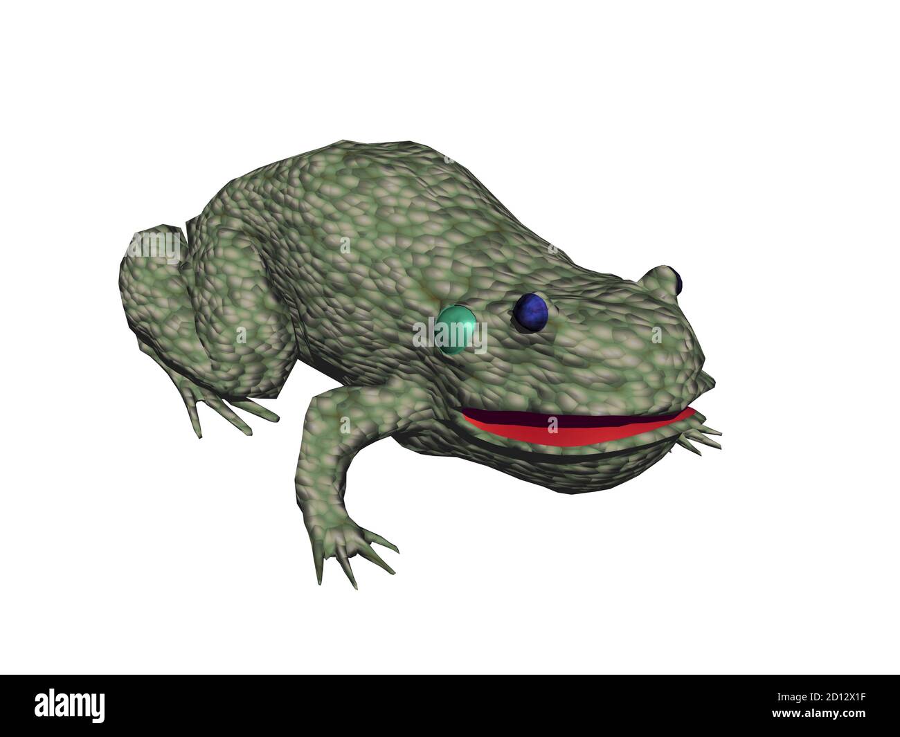 green toad with a large mouth Stock Photo - Alamy