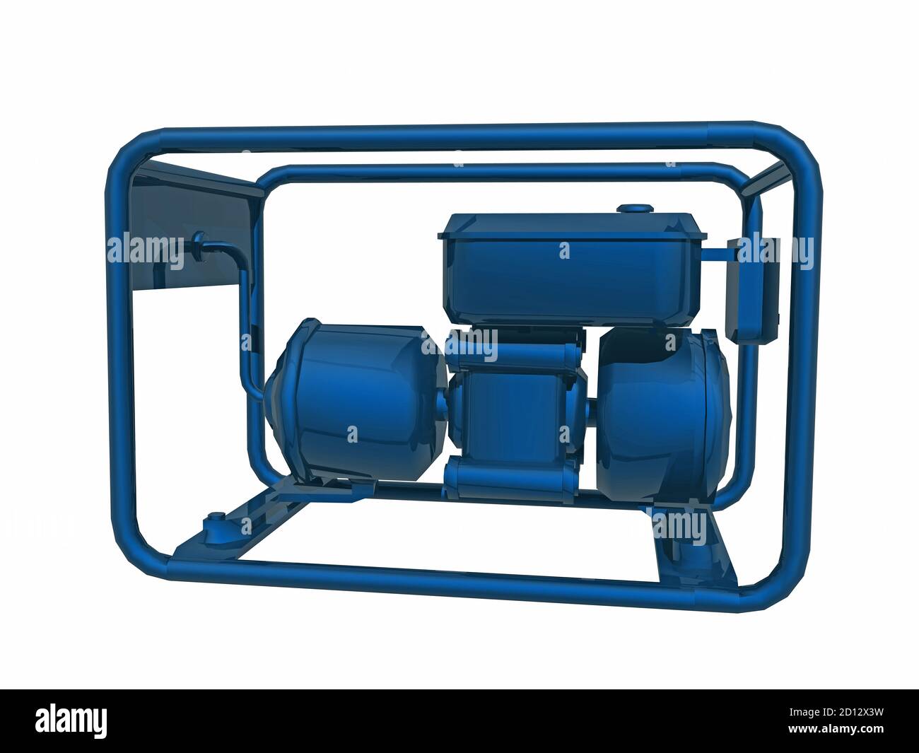 blue metallic generator for power generation Stock Photo - Alamy