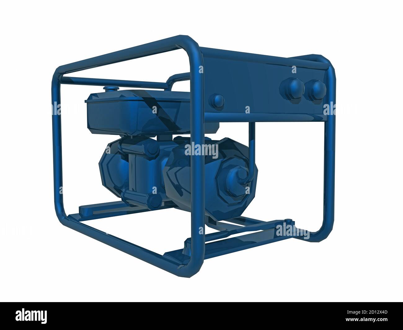 blue metallic generator for power generation Stock Photo - Alamy