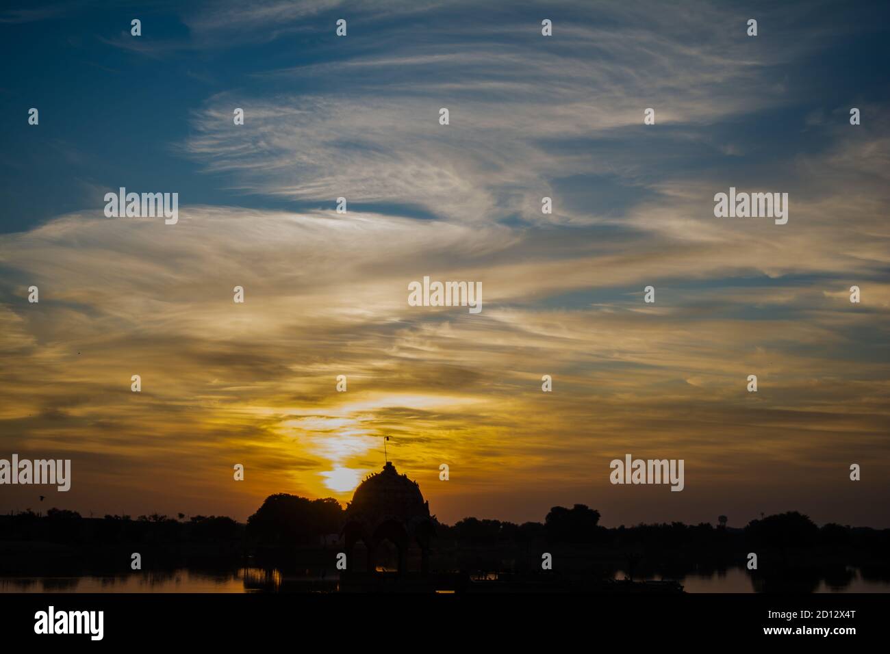 Gadsisar Sagar Lake in Jaisalmer Rajasthan, Beautiful view of Sunrise ...