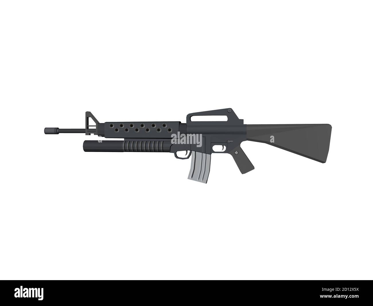 military assault rifle with magazine Stock Photo - Alamy