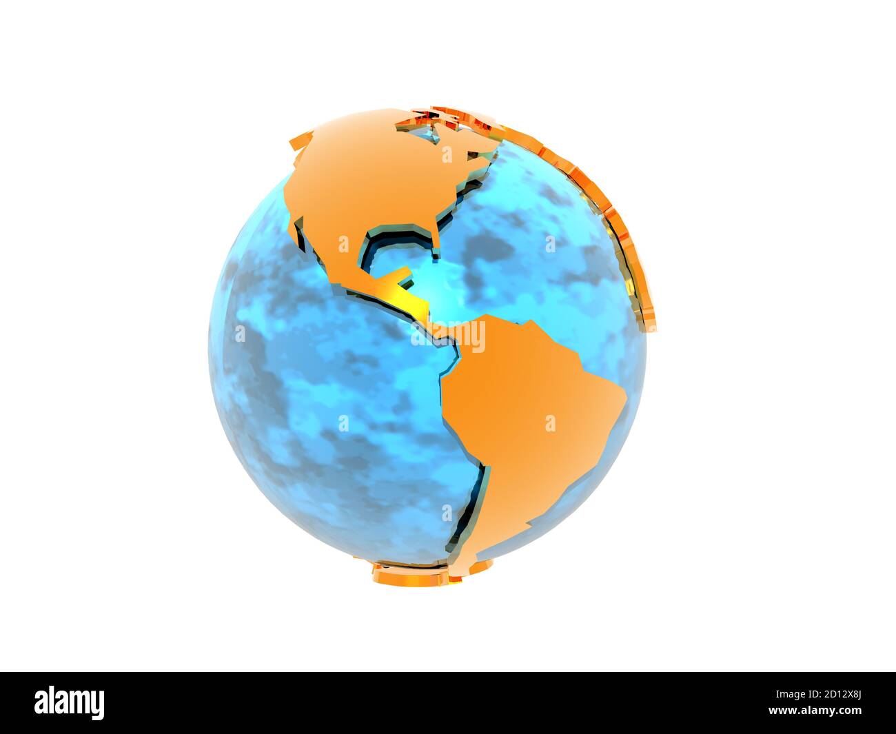 Earth globe with continents and seas Stock Photo - Alamy