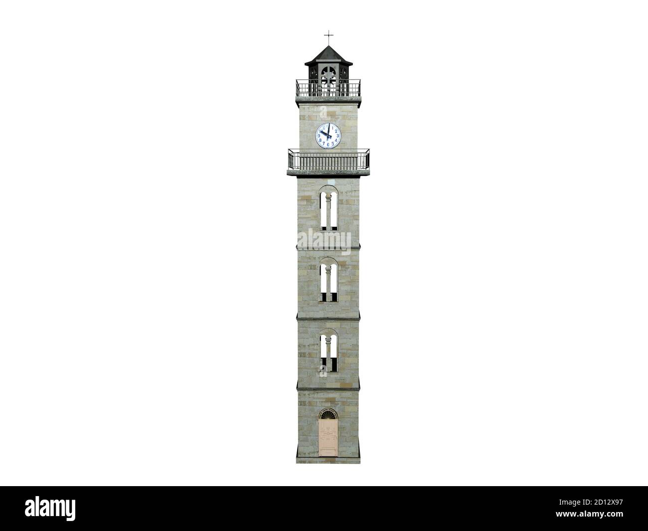 high stone tower with windows Stock Photo - Alamy