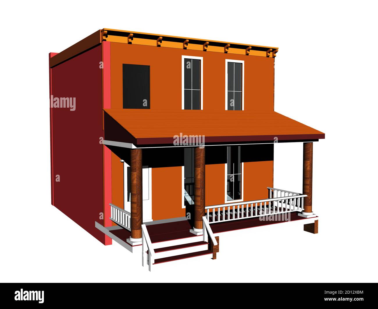 Old western house Cut Out Stock Images & Pictures - Alamy