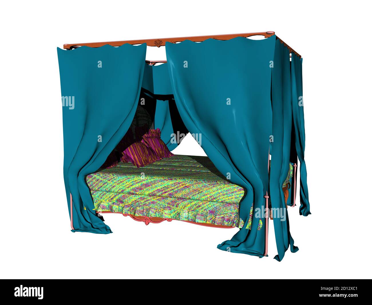 Four poster bed Cut Out Stock Images & Pictures - Alamy
