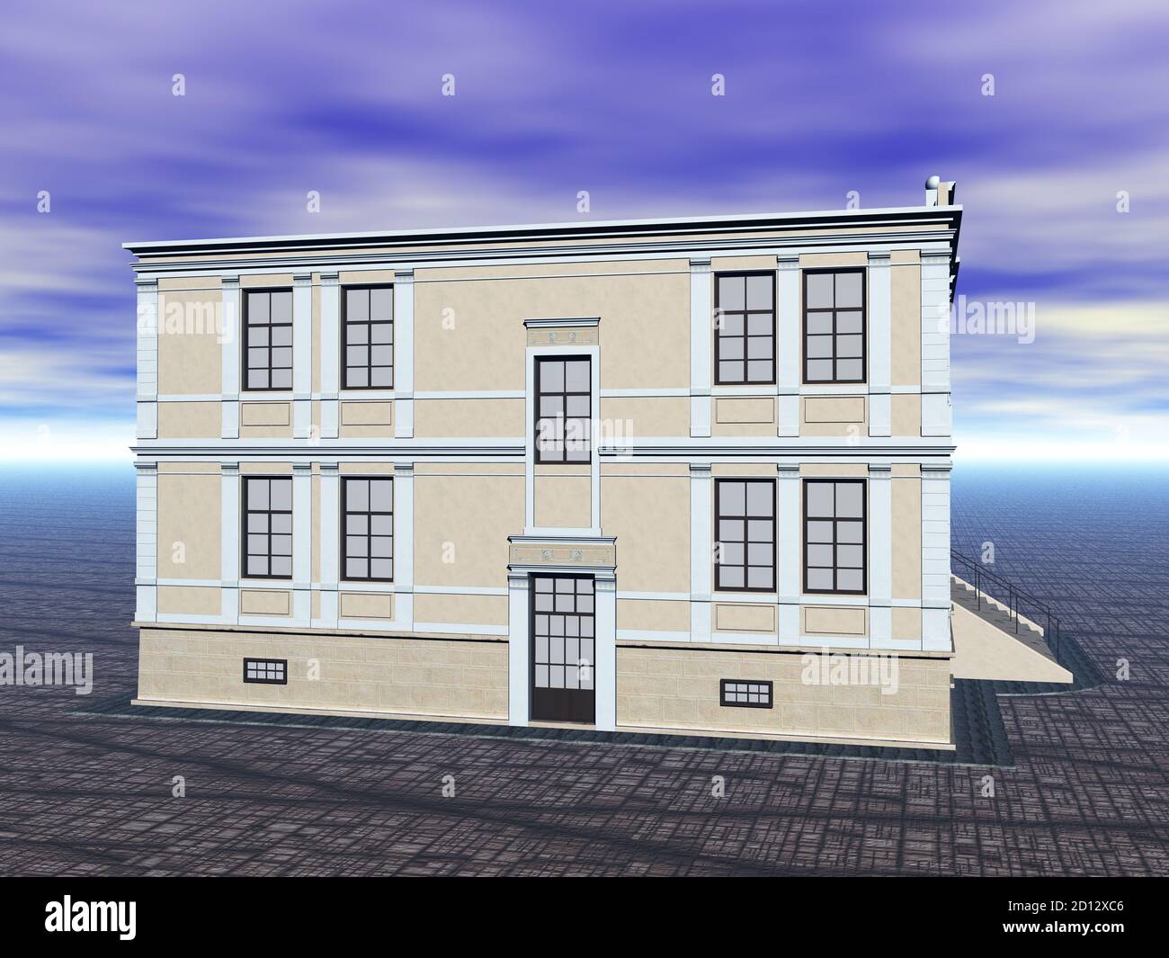 large building complex with business premises Stock Photo - Alamy