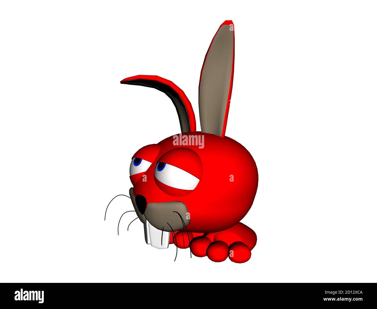 red cartoon rabbit with long ears Stock Photo - Alamy