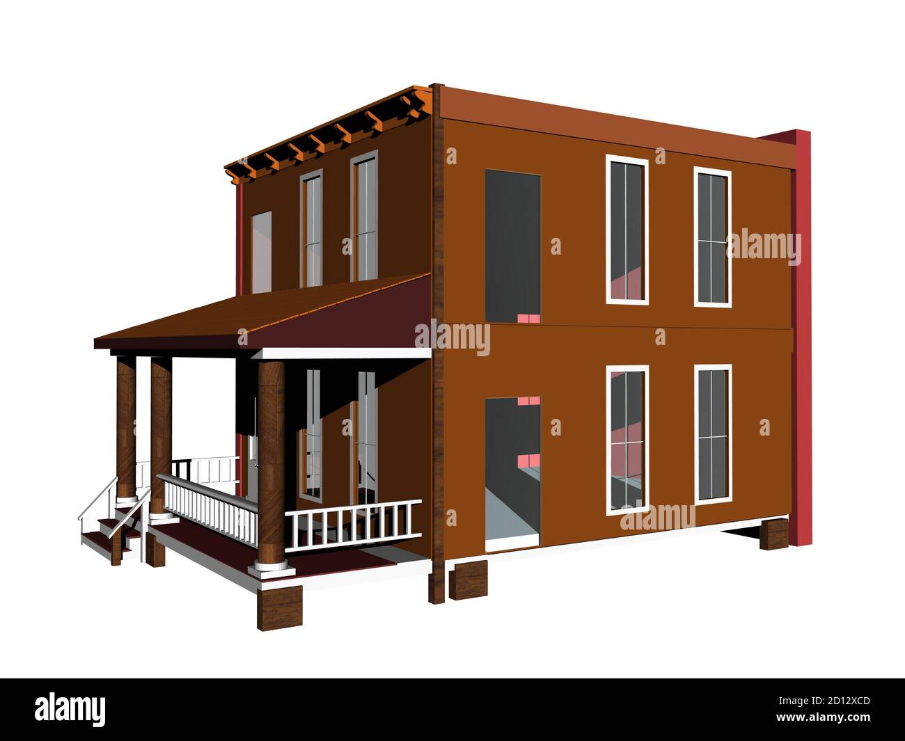 Old western house Cut Out Stock Images & Pictures - Alamy