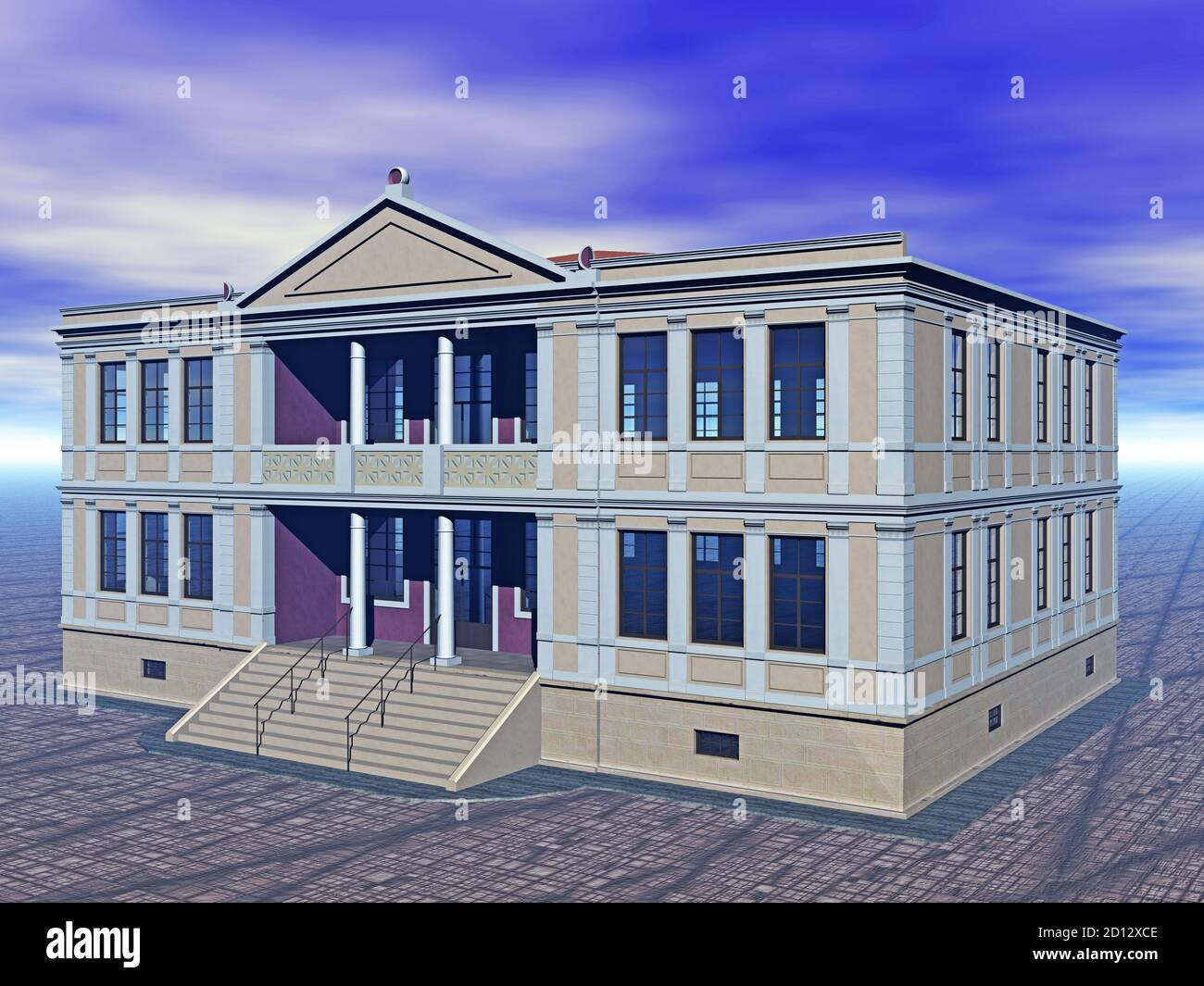 large building complex with business premises Stock Photo - Alamy