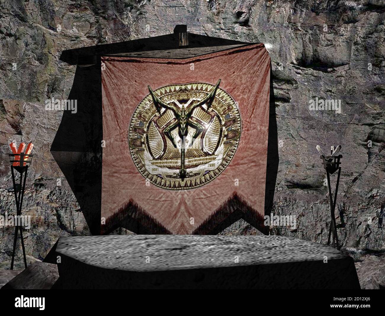 Cave in the mountain for ritual acts Stock Photo - Alamy