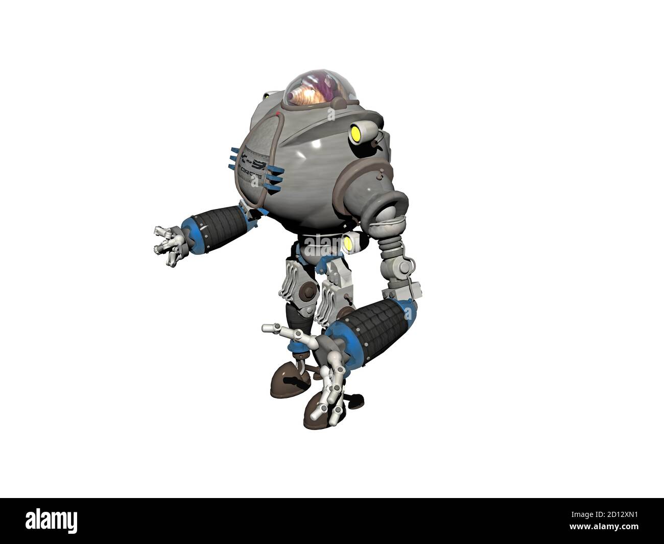 metallic robot with limbs Stock Photo - Alamy