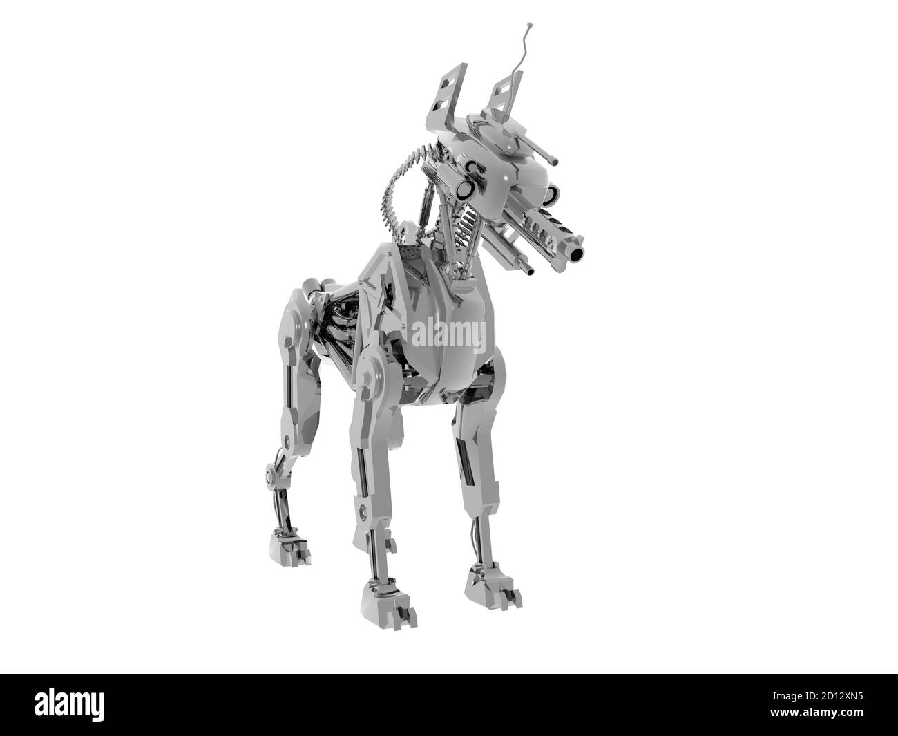 shiny metallic robot dog Stock Photo - Alamy