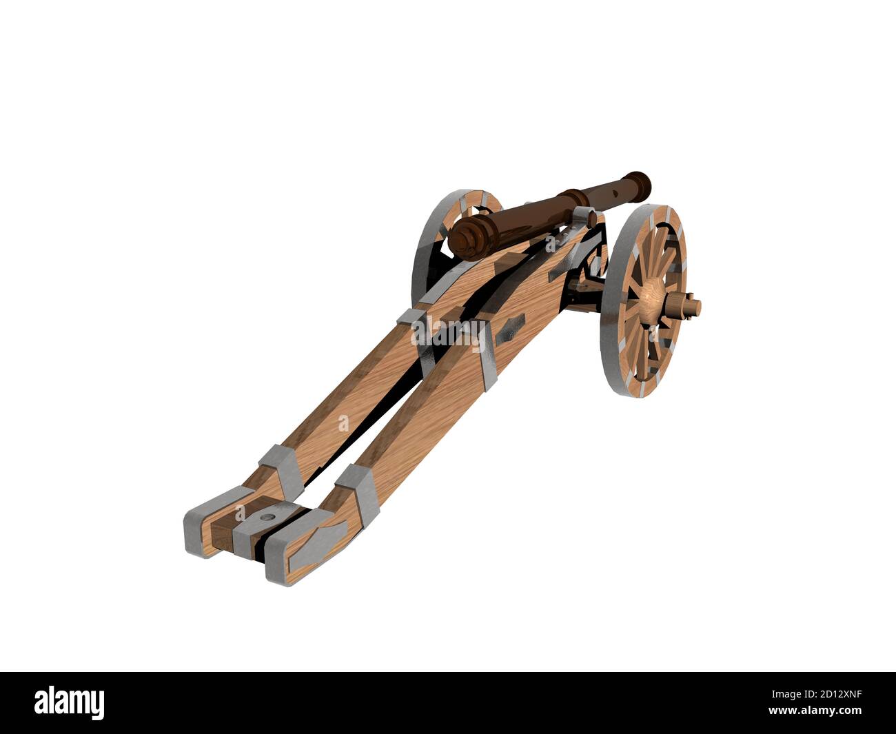 heavy antique cannon on a mobile carriage Stock Photo - Alamy