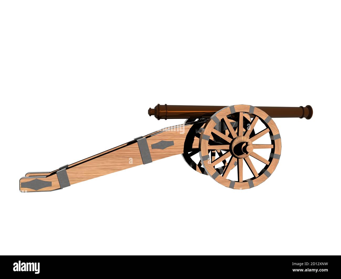 heavy antique cannon on a mobile carriage Stock Photo - Alamy