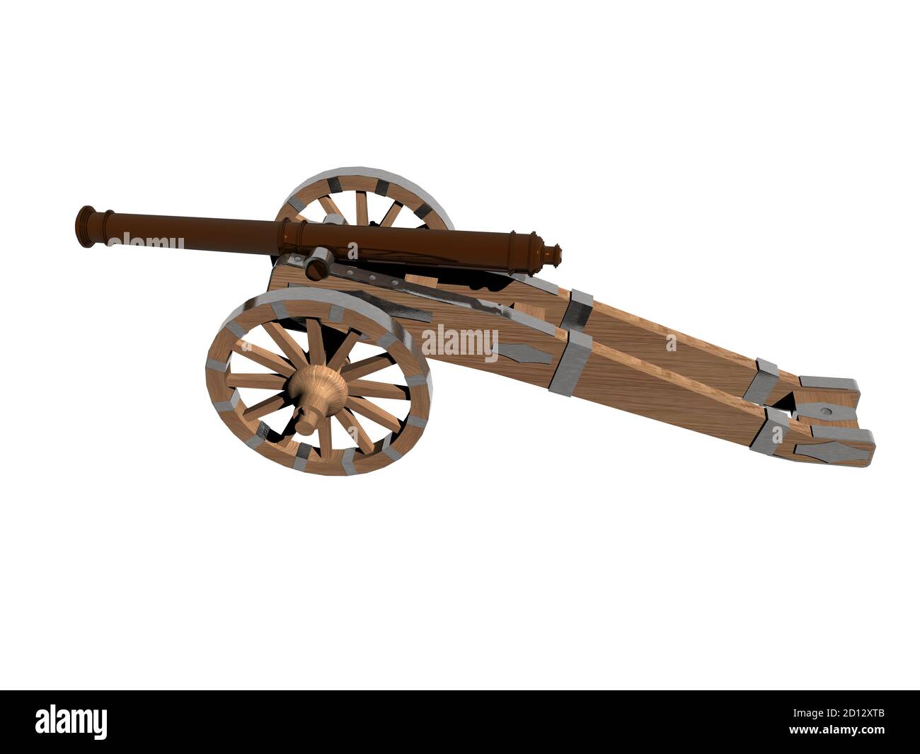 heavy antique cannon on a mobile carriage Stock Photo - Alamy