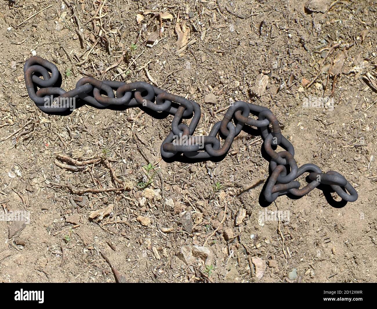 heavy iron rusty chain Stock Photo - Alamy
