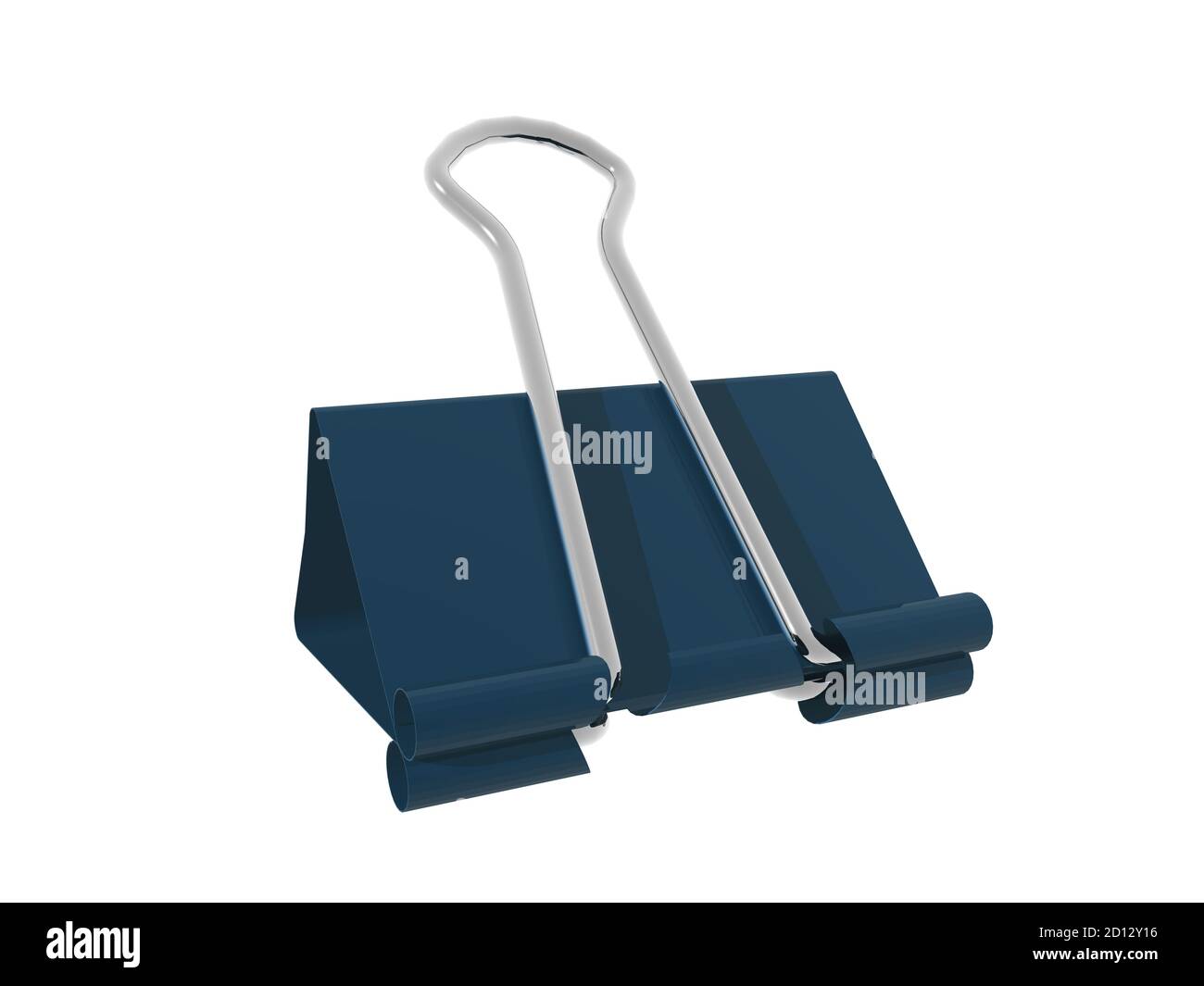 metallic clamp for sheets in the office Stock Photo - Alamy