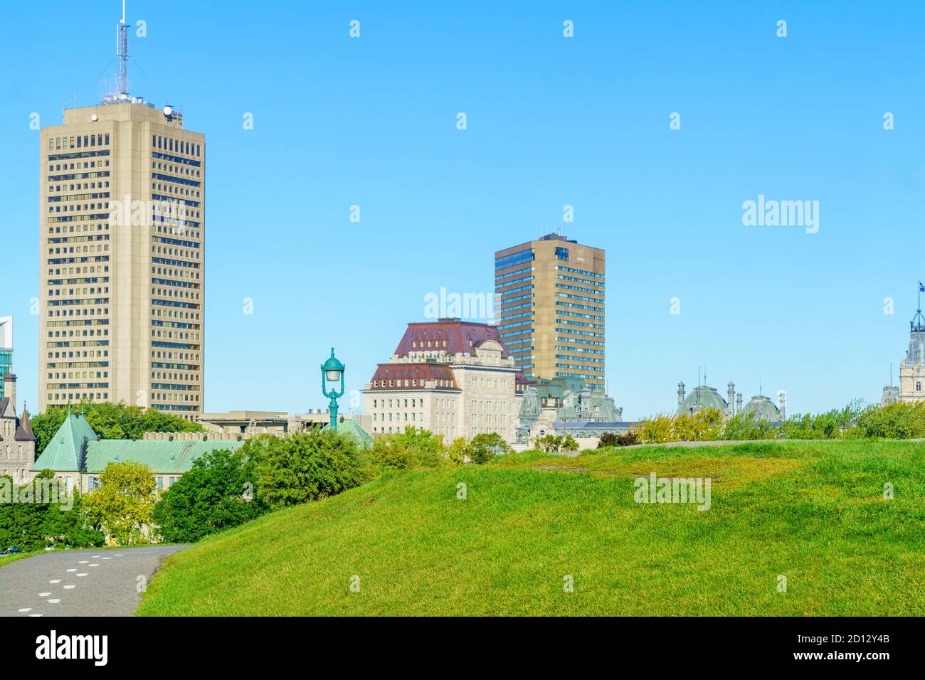 View of the Plains of Abraham park in Quebec City, Quebec, Canada Stock ...
