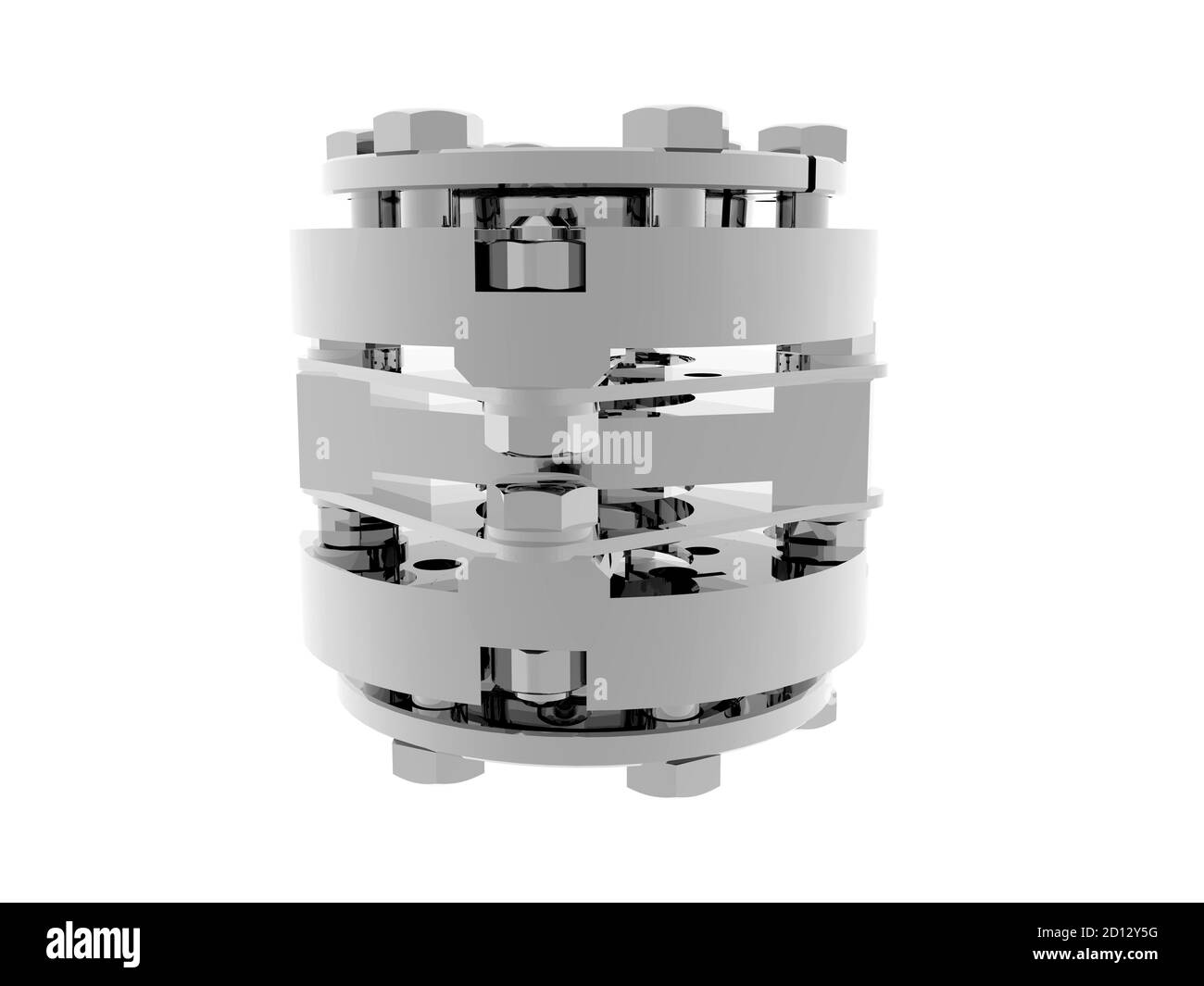 mechanical connecting rod of a stainless steel engine Stock Photo - Alamy