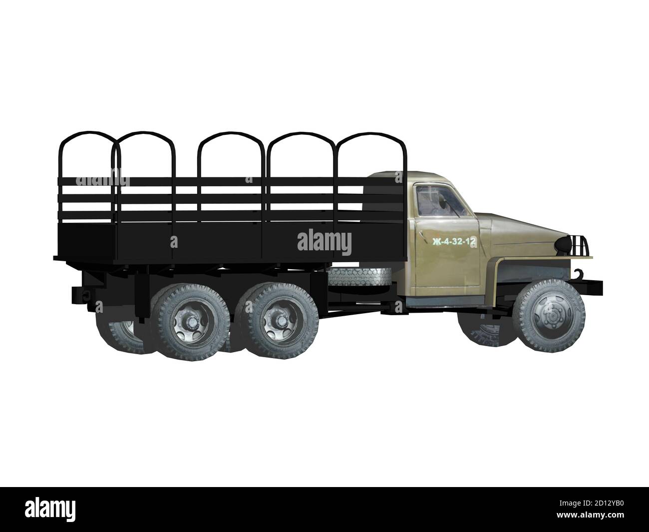 old military truck with large loading area Stock Photo - Alamy
