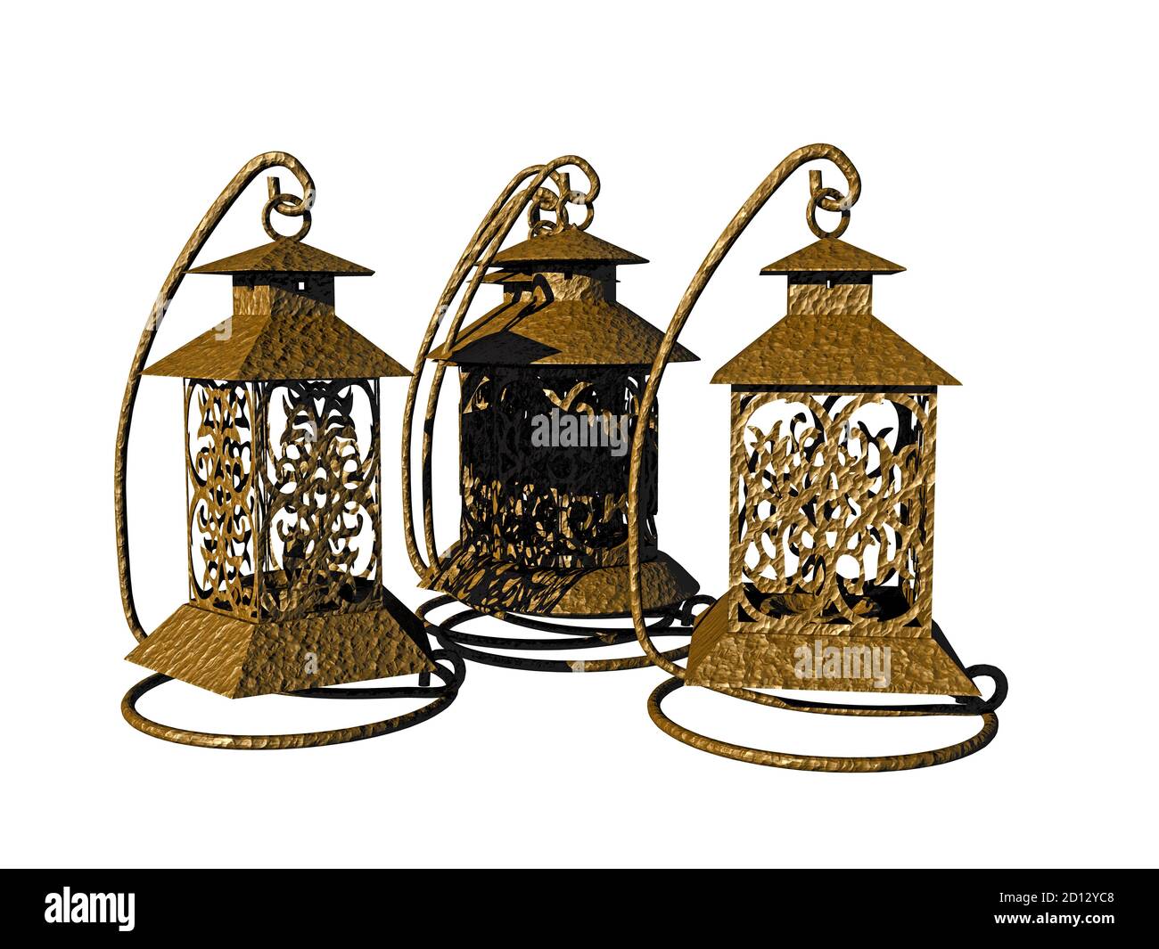 metallic lantern with handle Stock Photo - Alamy