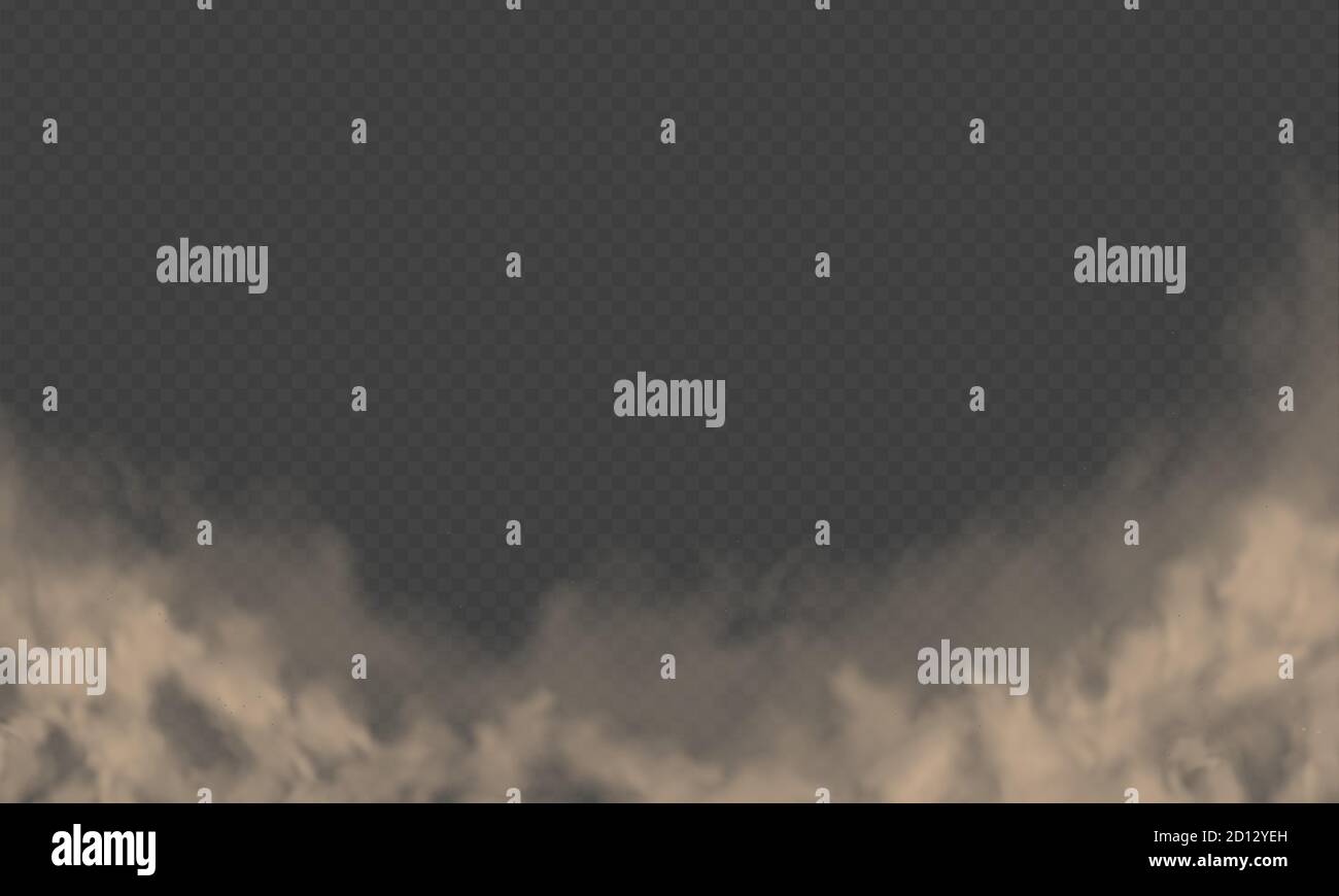 Dust cloud, sand storm, powder spray on transparent background. Desert ...