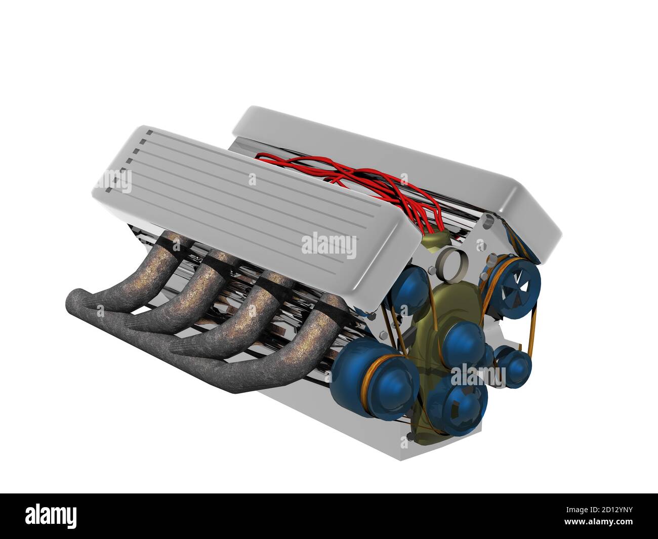 heavy silver engine block of a car Stock Photo - Alamy
