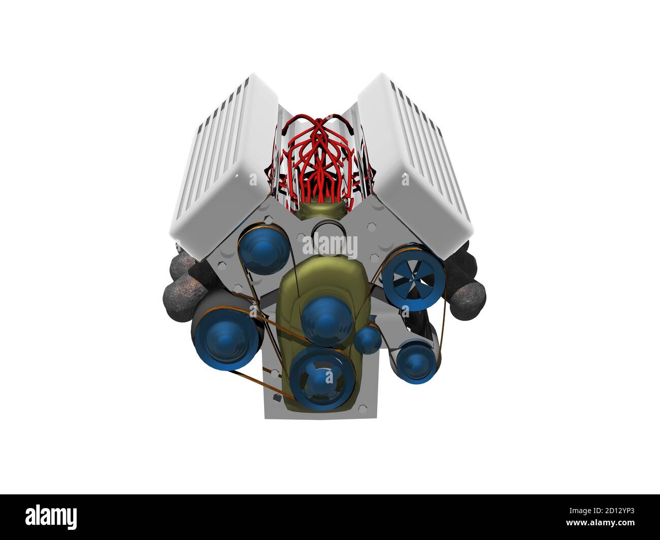 heavy silver engine block of a car Stock Photo - Alamy