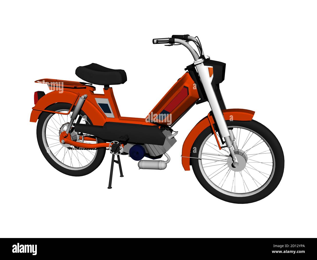 old red moped with engine Stock Photo - Alamy