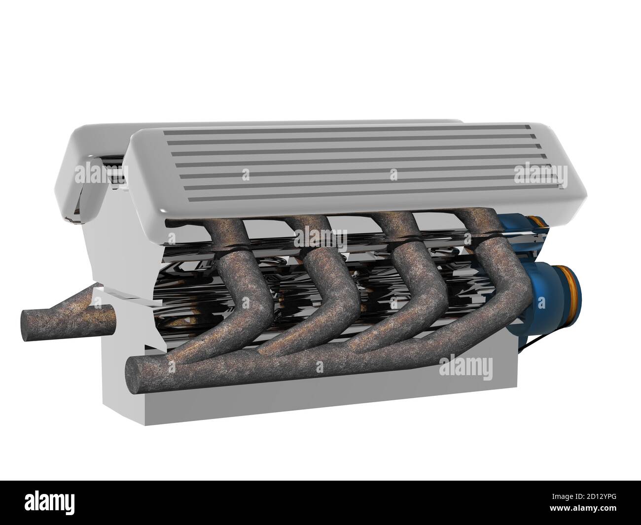 heavy silver engine block of a car Stock Photo - Alamy