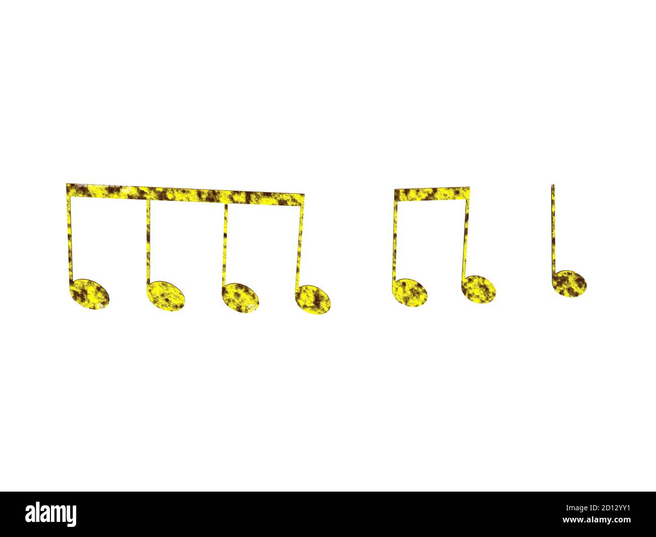 golden music notes float around Stock Photo - Alamy