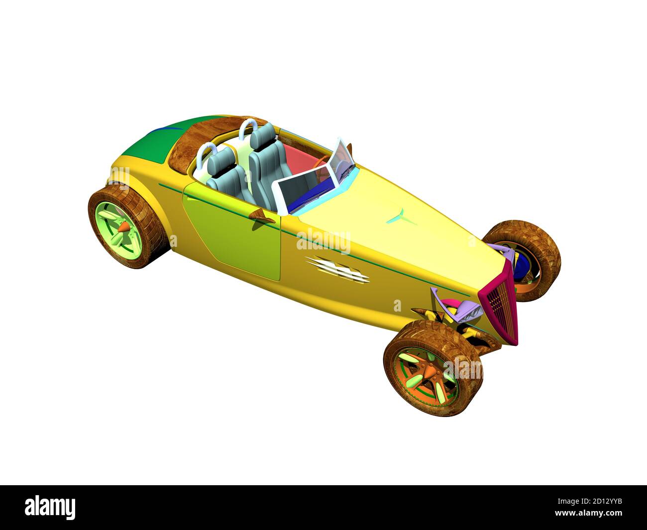 yellow classic car as a convertible Stock Photo - Alamy