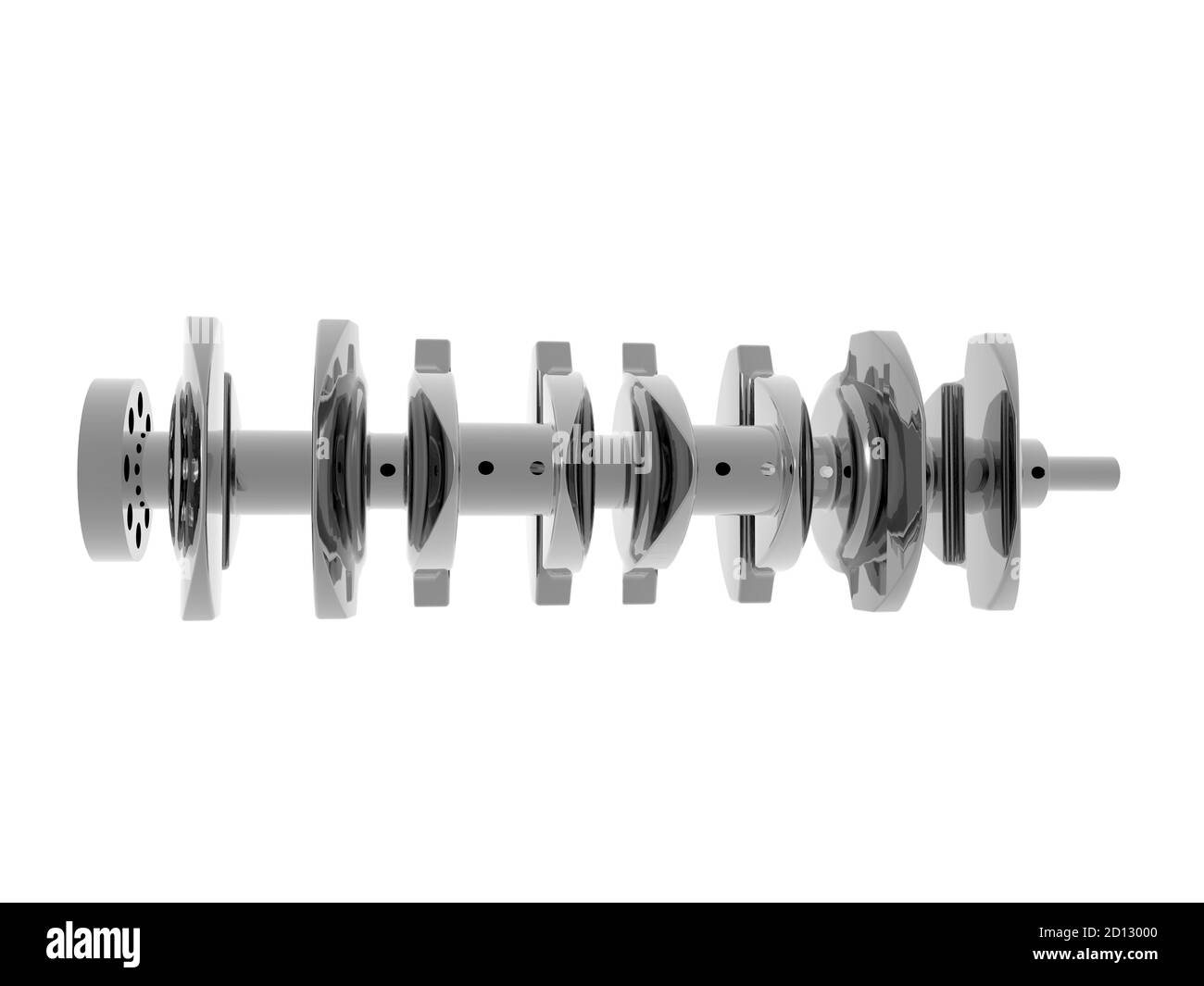mechanical connecting rod of a stainless steel engine Stock Photo - Alamy
