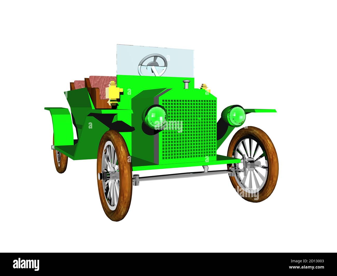 green classic car as a convertible Stock Photo - Alamy