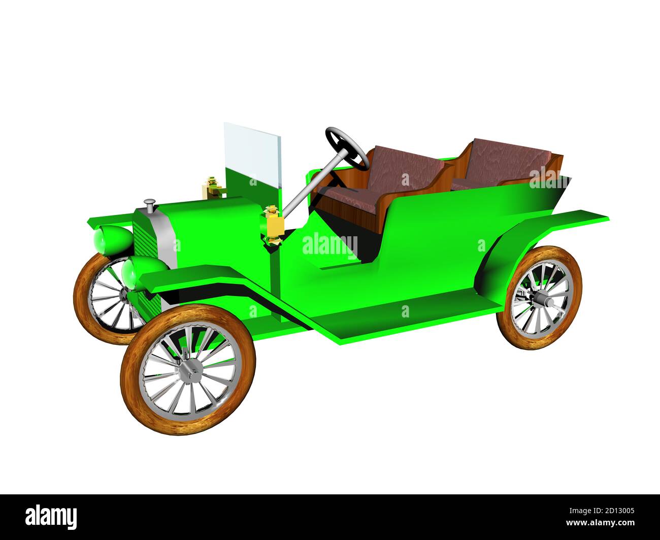 green classic car as a convertible Stock Photo - Alamy