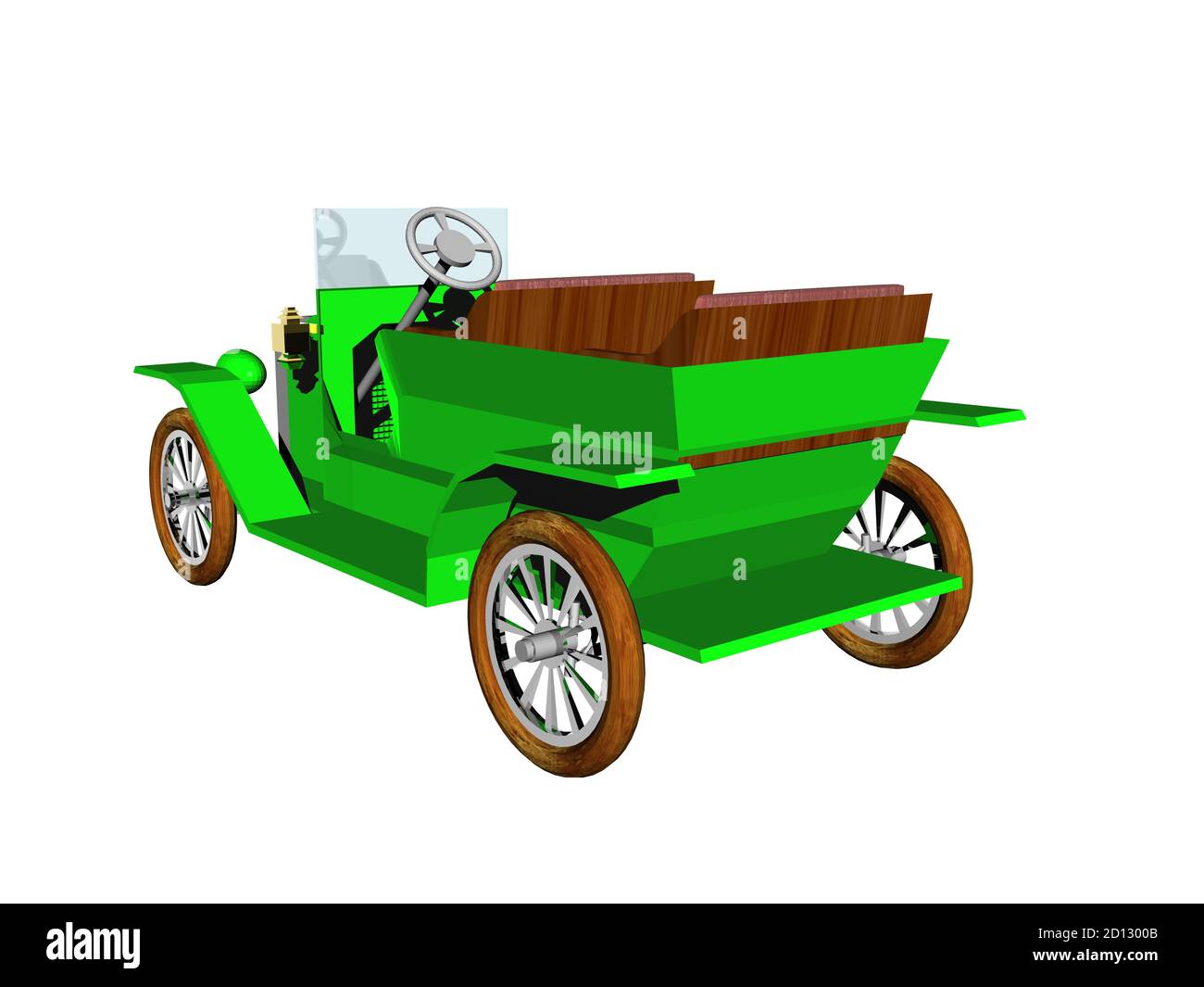 green classic car as a convertible Stock Photo - Alamy